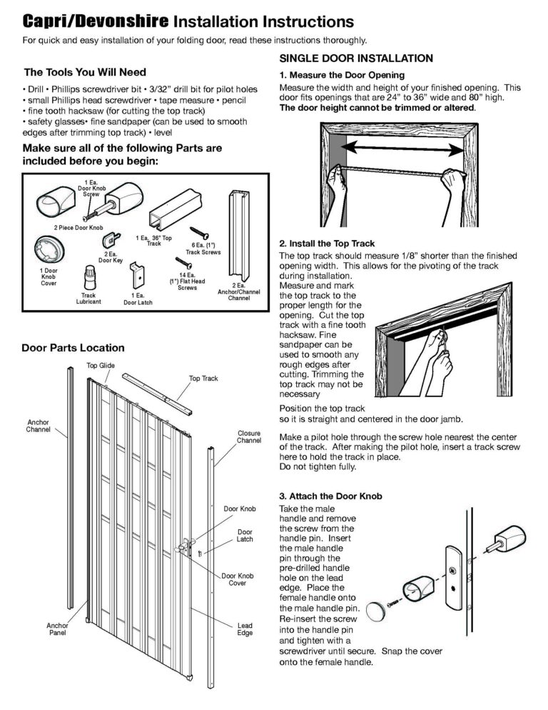 Step-by-Step Installation Instructions for Folding Doors
