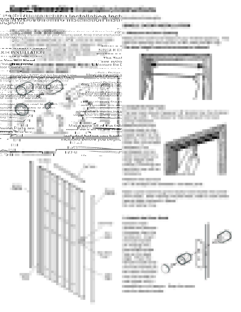 Step-by-Step Installation Instructions for Folding Doors
