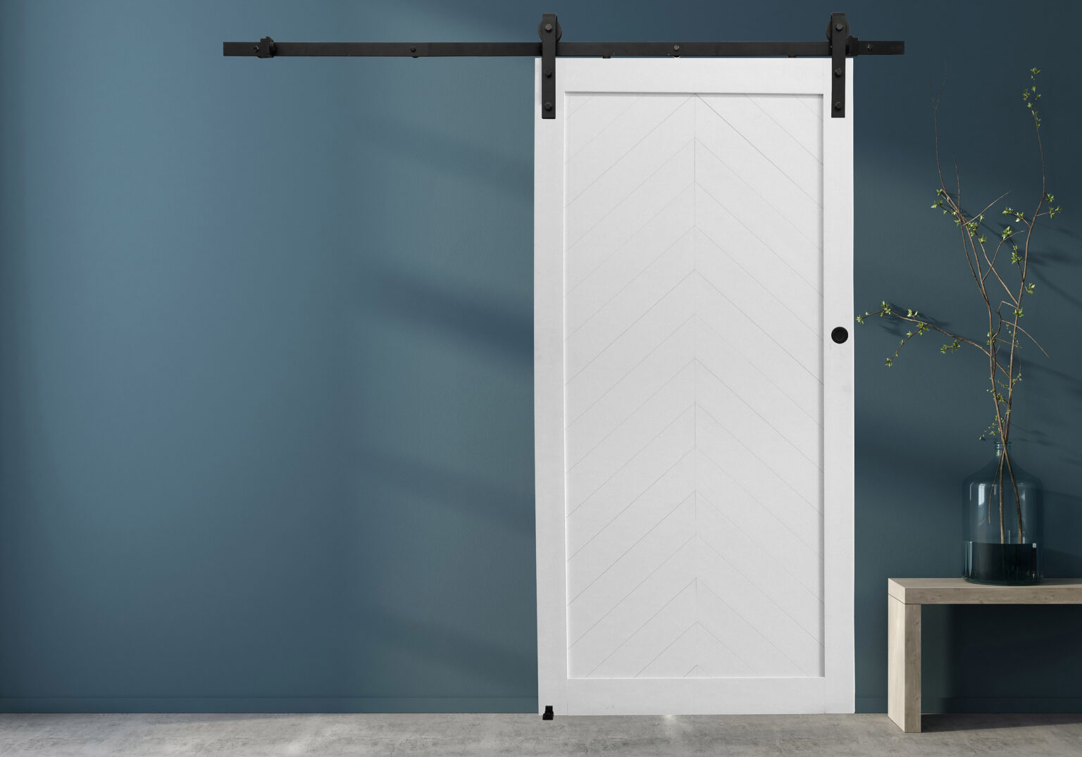 Millbrooke Barn Door Kit 36x84 | Chevron Vinyl Barn Door