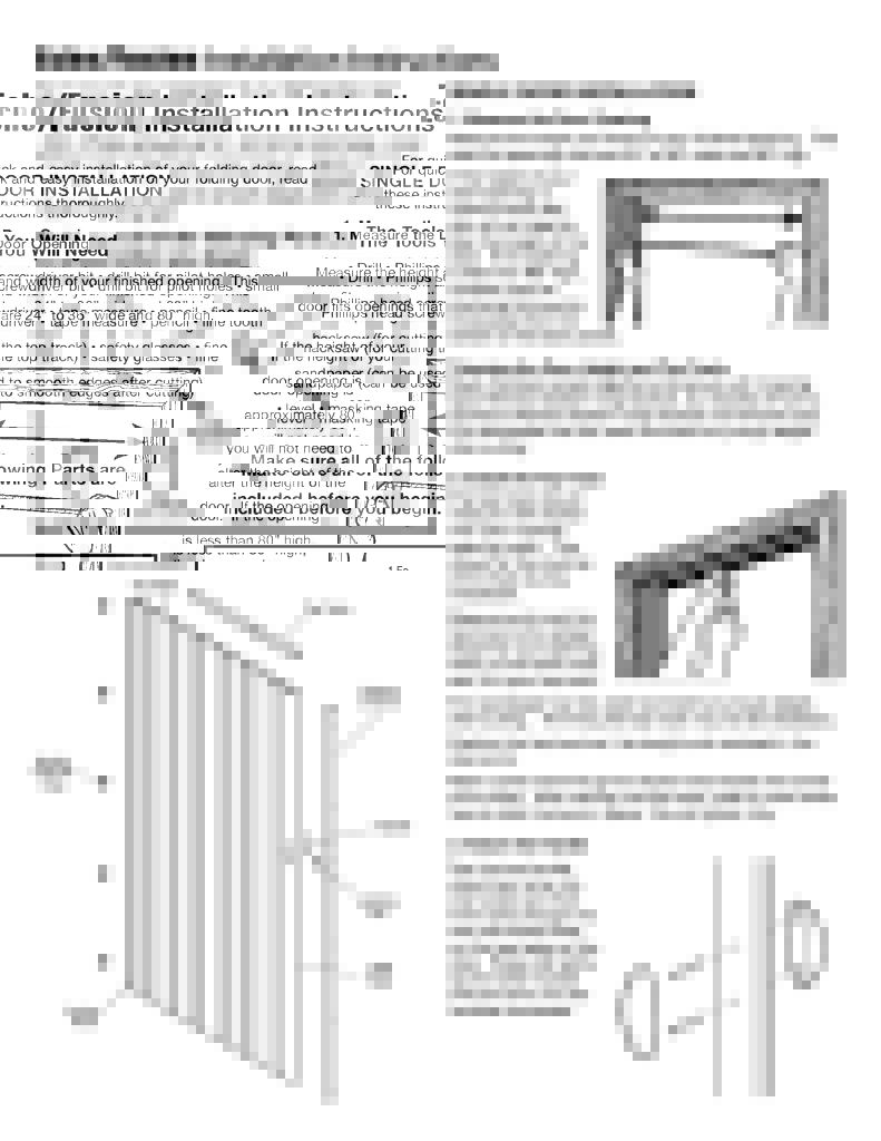 Step-by-Step Installation Instructions for Folding Doors