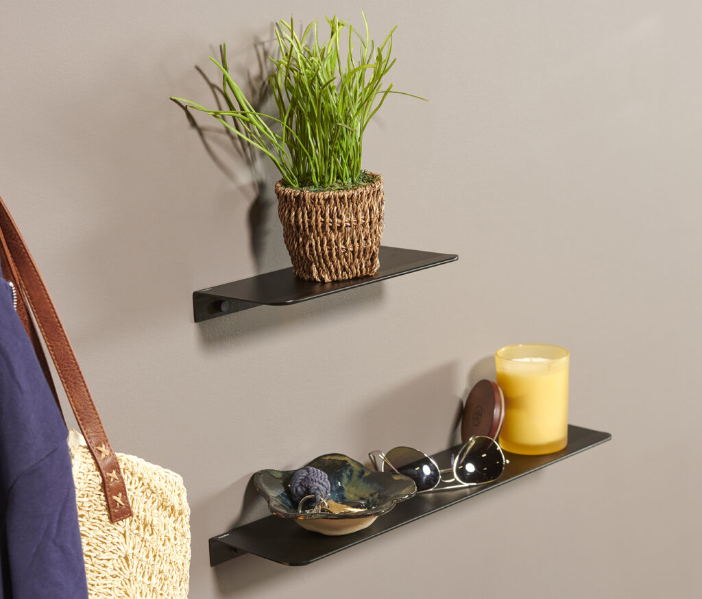 10 Inch Haceka Matte Black Shelf from Peppermill Home