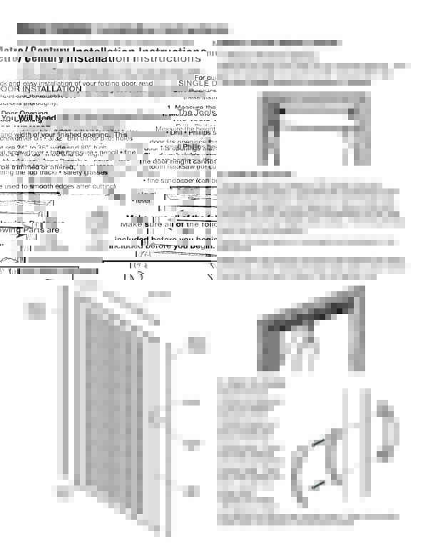 Step-by-Step Installation Instructions for Folding Doors
