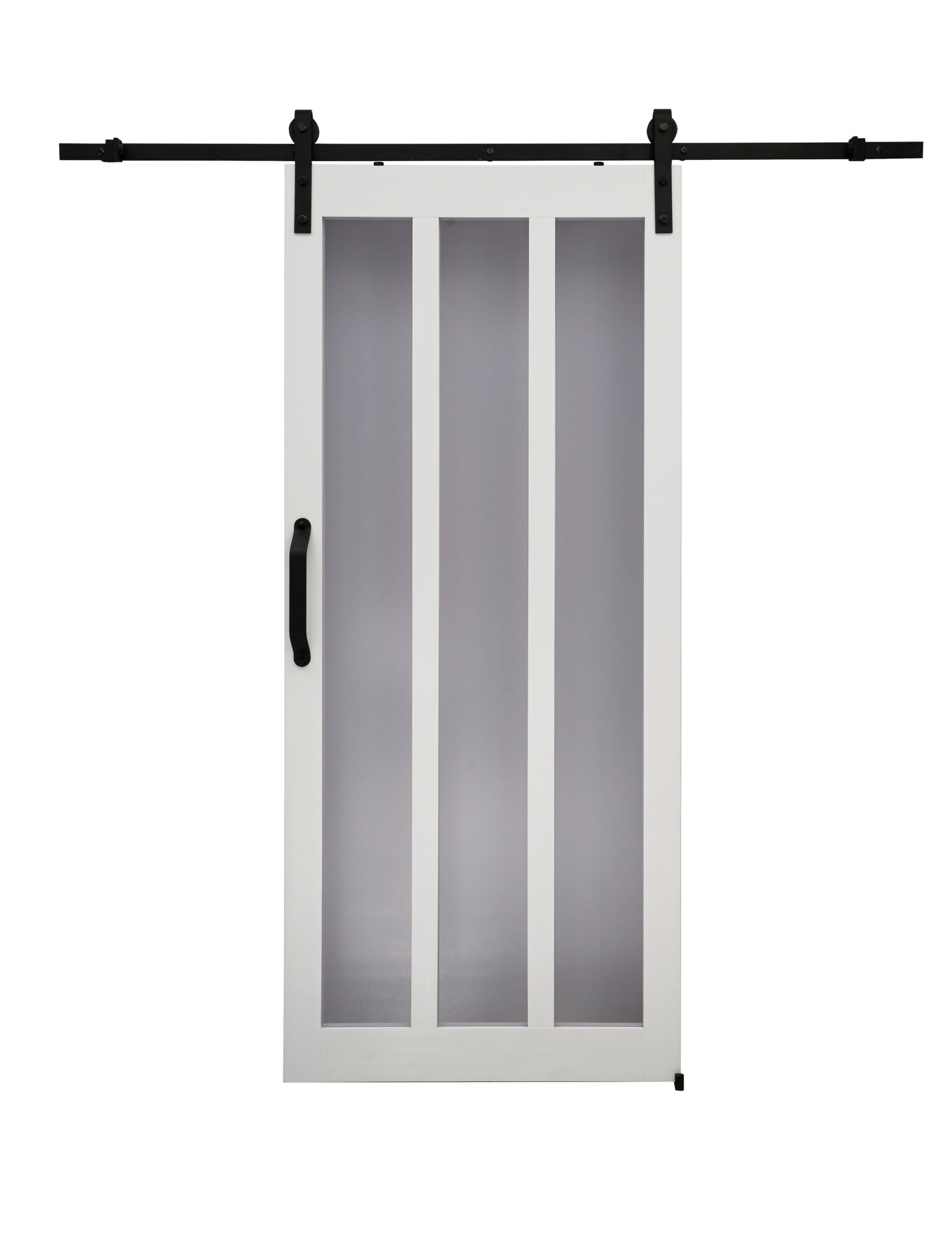 Millbrooke Barn Door Kit 42x84 | 3-Panel Frosted Glass Barn Door