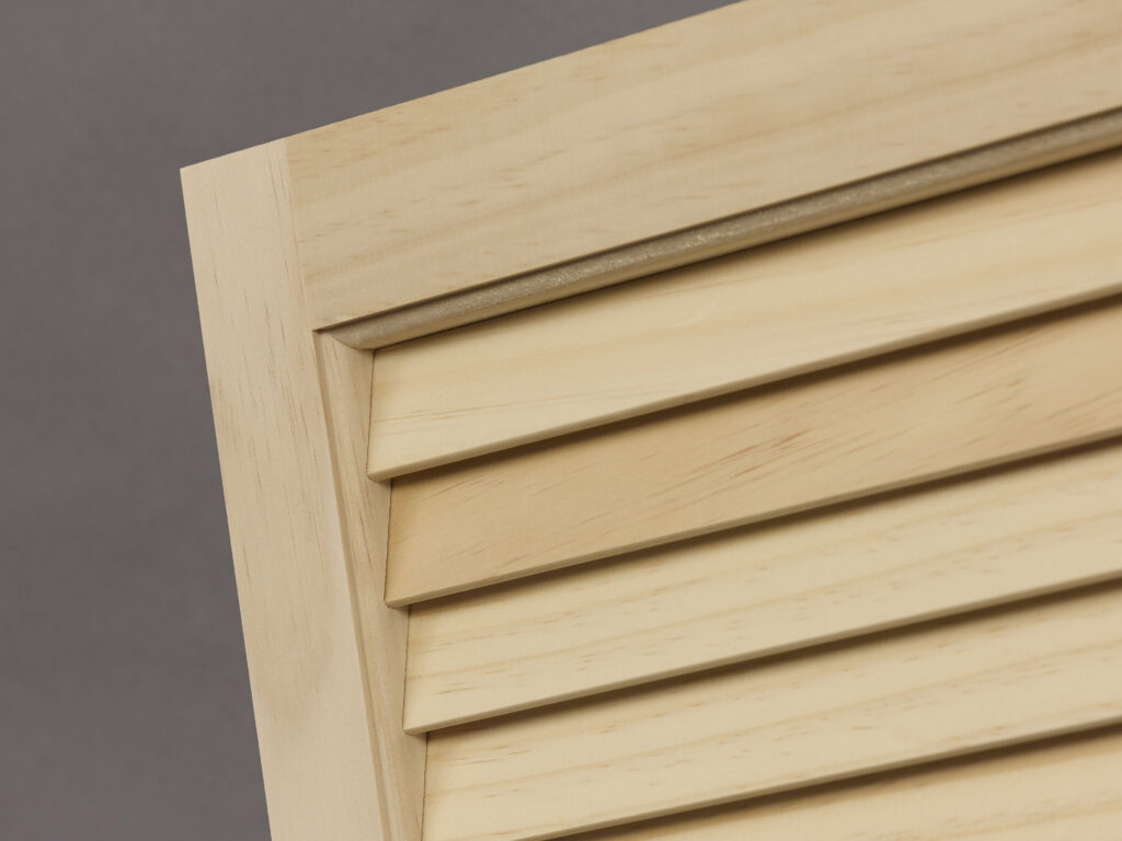 Custom Exterior Shutters in Wood Louvered Design
