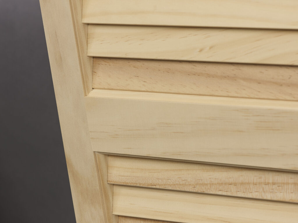 Custom Exterior Shutters in Wood Louvered Design